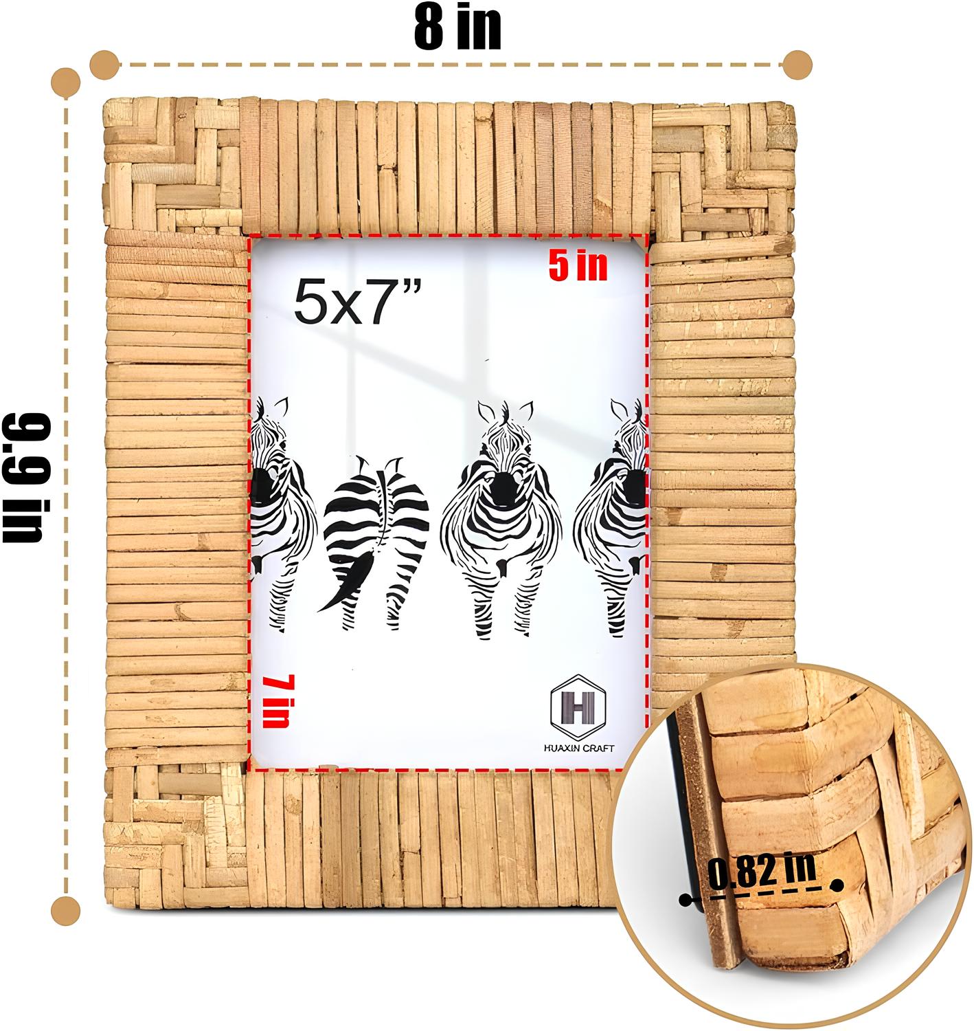 Rattan Photo Frame | Cane Photo Frame | Bamboo Photo Frame - Adah – Akway