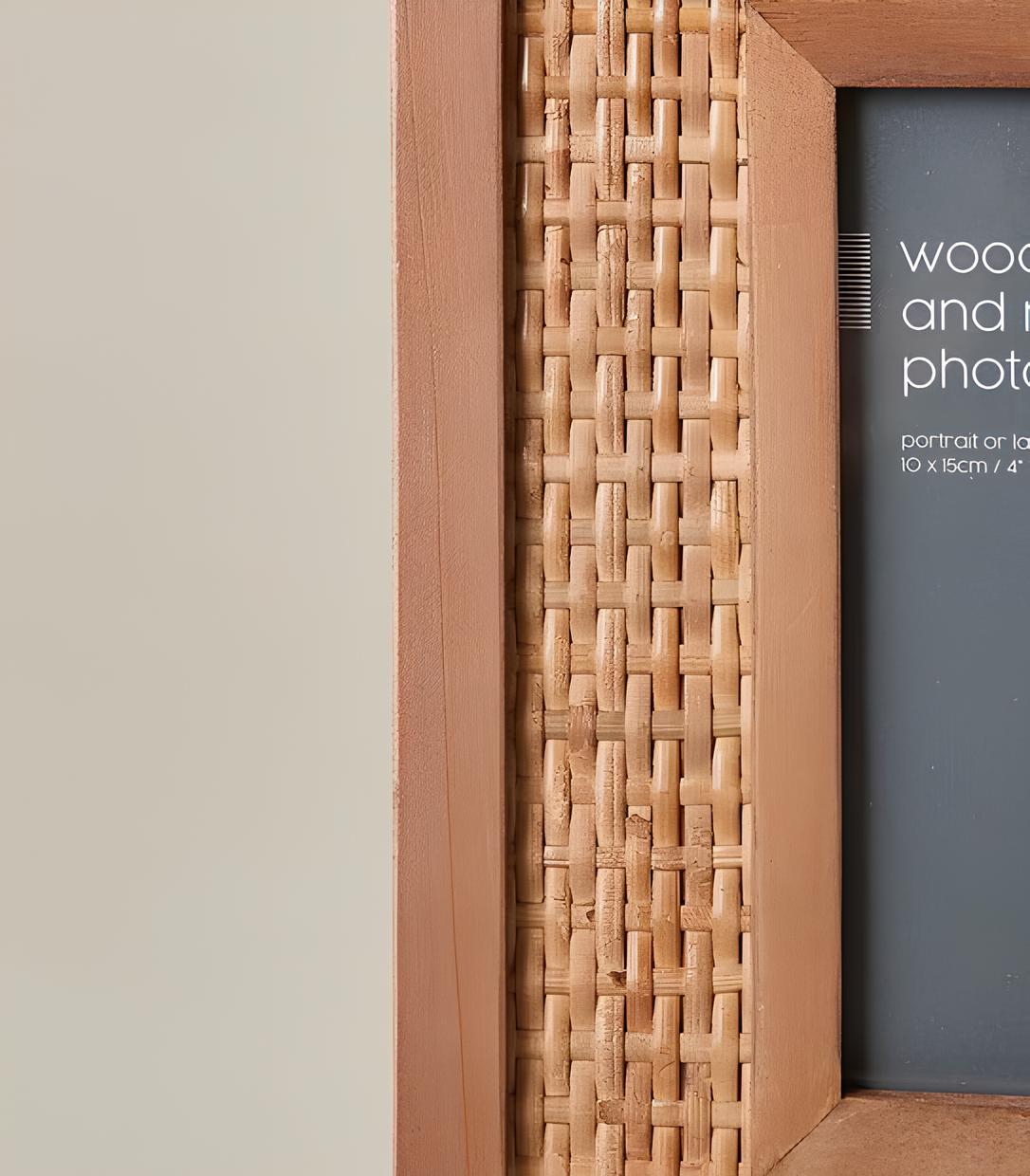 Rattan Photo Frame | Cane Photo Frame | Bamboo Photo Frame - Asmee – Akway