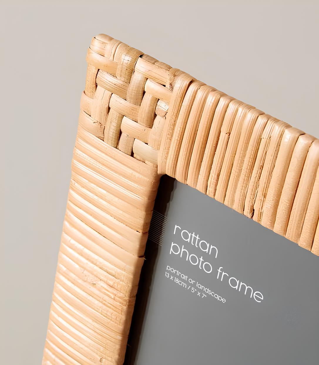 Rattan Photo Frame | Cane Photo Frame | Bamboo Photo Frame - Ishana – Akway